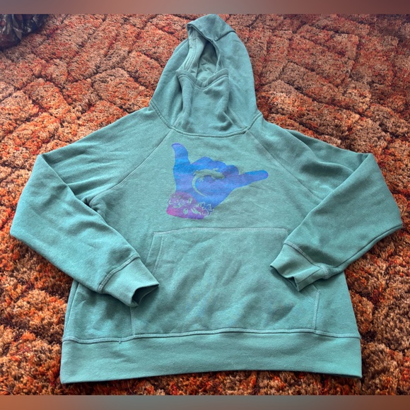 dip | Tops | Green Hawaiian Shaka Hoodie | Poshmark